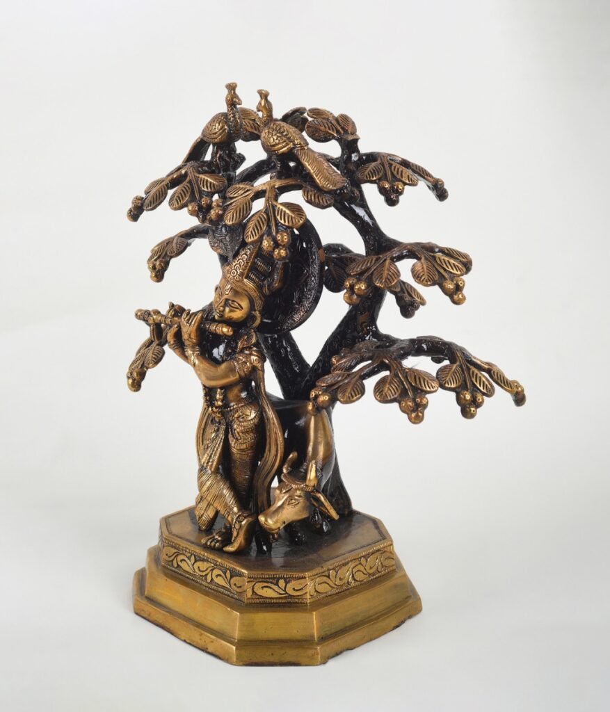Dhokra Art Krishna Tree - Artline Creation