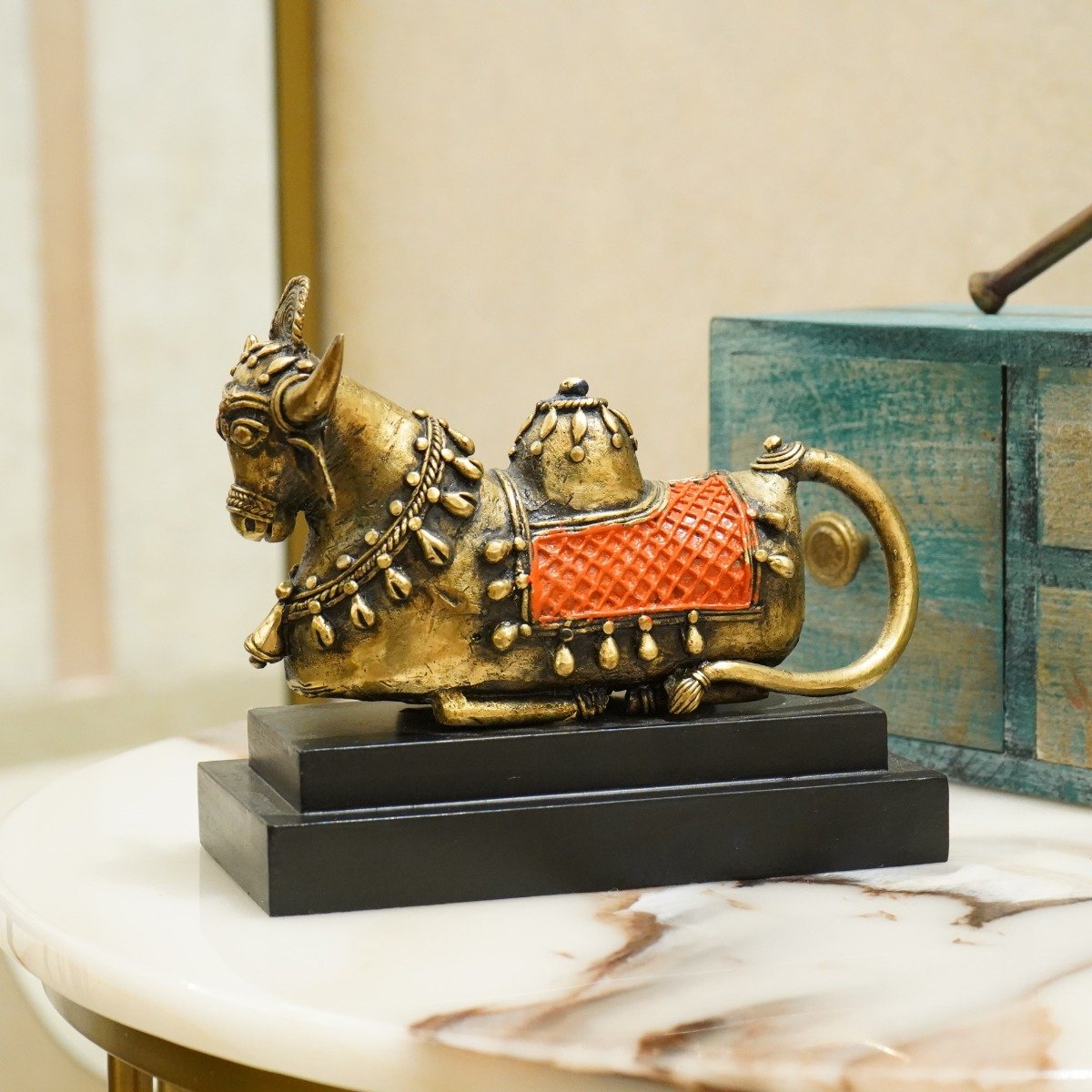 Dhokra Nandi with Base Color - Artline Creation